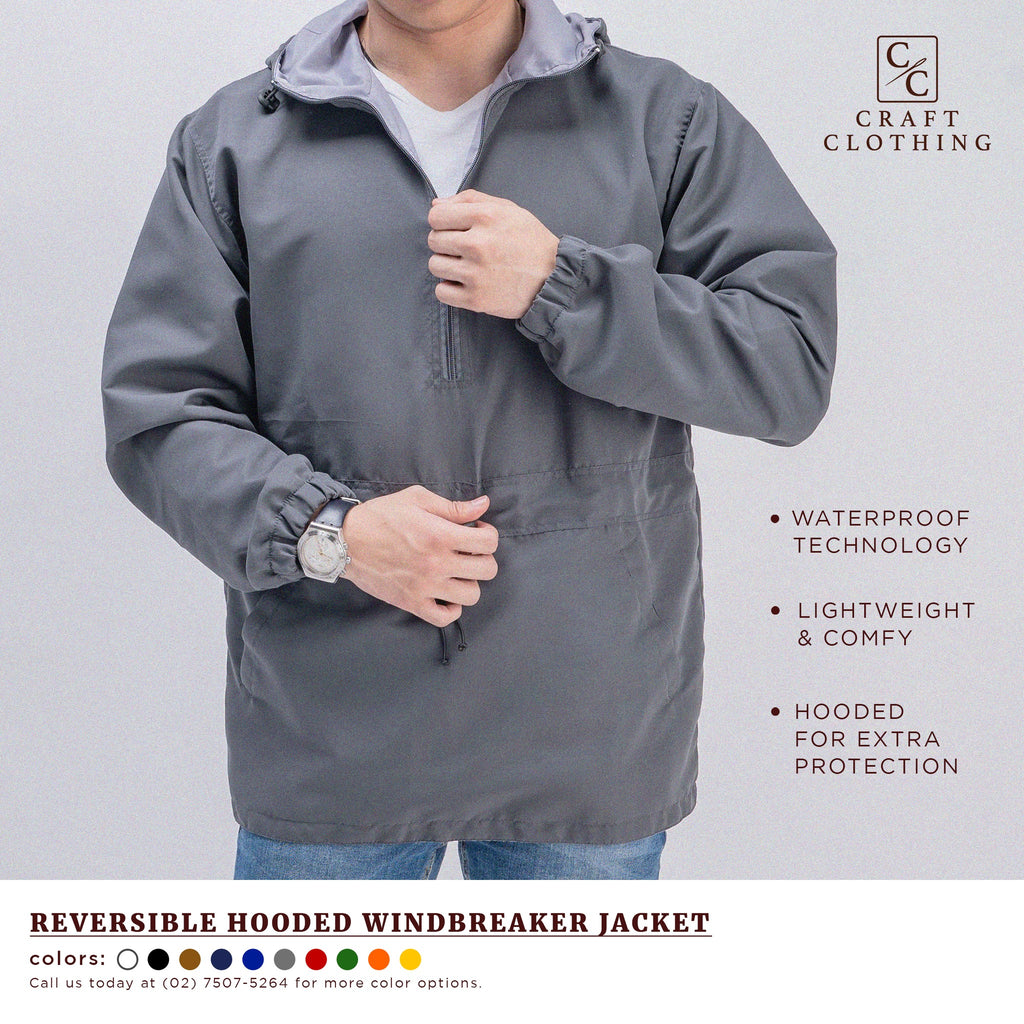 REVERSIBLE HOODED WINDBREAKER JACKET – Craft Clothing