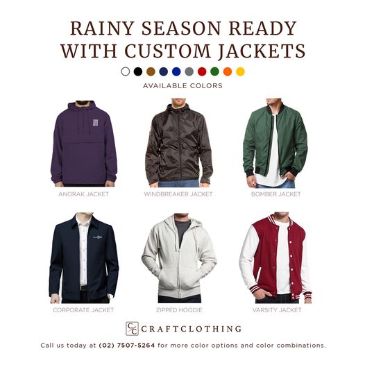 RAINY SEASON READY WITH CUSTOM JACKETS – Craft Clothing